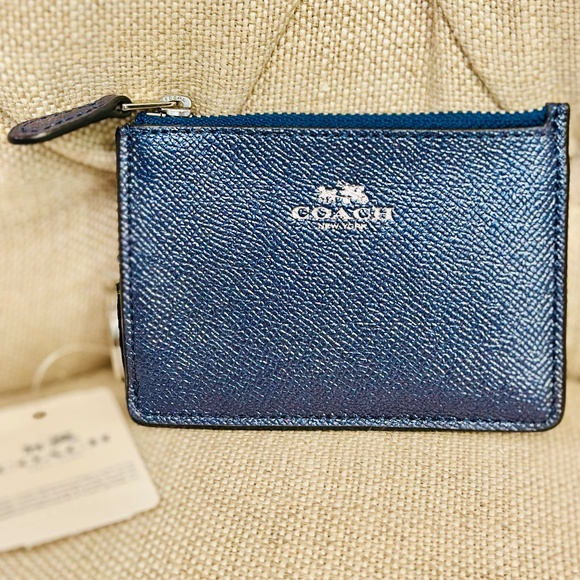 Coach | Accessories | New Coach Mini Skinny Id Card Case Crossgrain ...